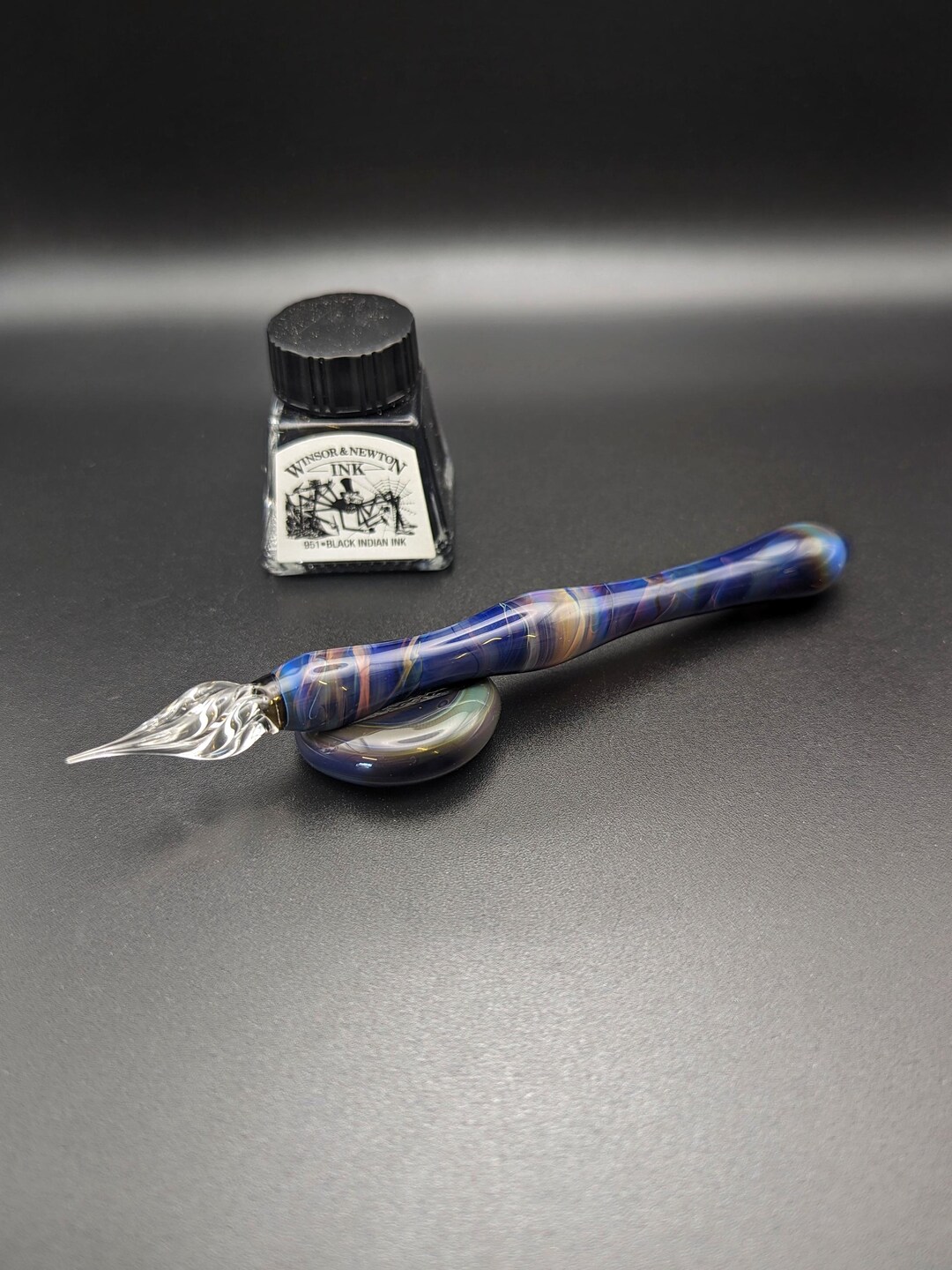 Calligraphy Pen, Hypnotic Darkness #2, Handmade Glass Dip Pen - Etsy