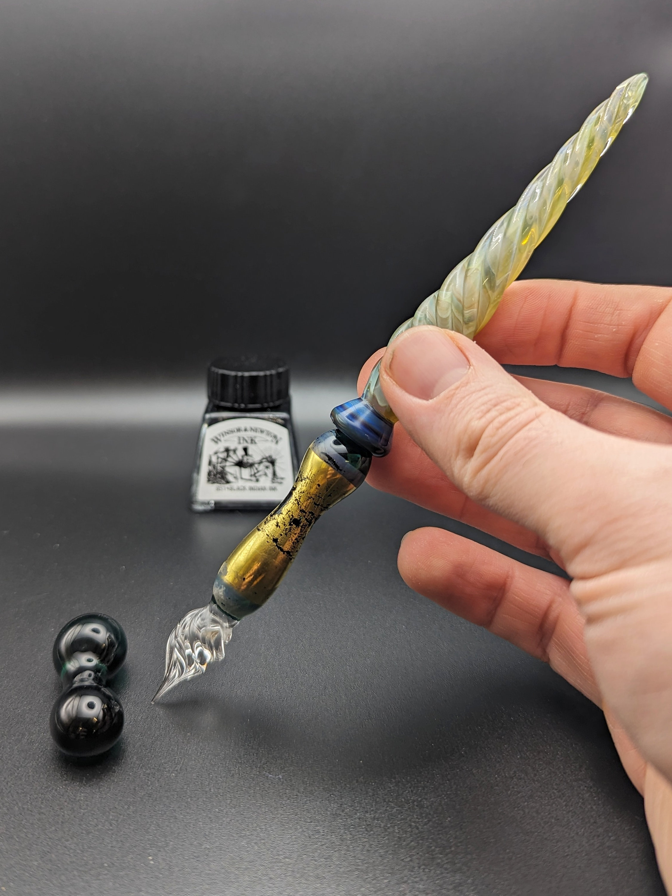 Luxury Gold Leaf Dip Pen, Handmade Glass Calligraphy Pen - Etsy