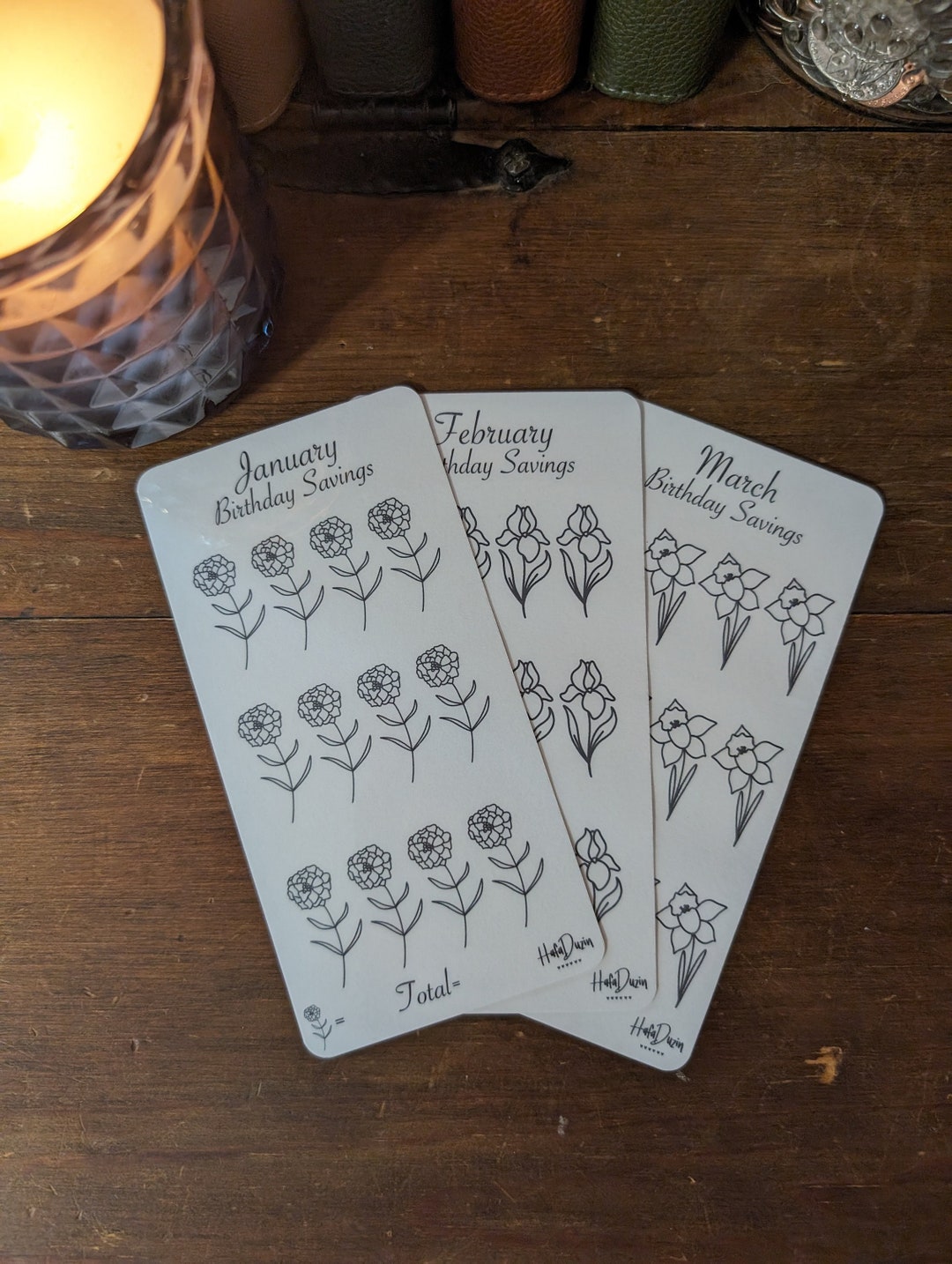 Savings Challenge Tracker - Birth Month Flower Savings Challenge ...