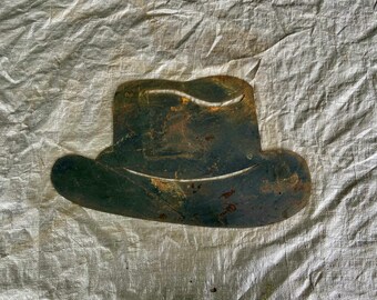 Cowboy Hat Metal Art | Etsy