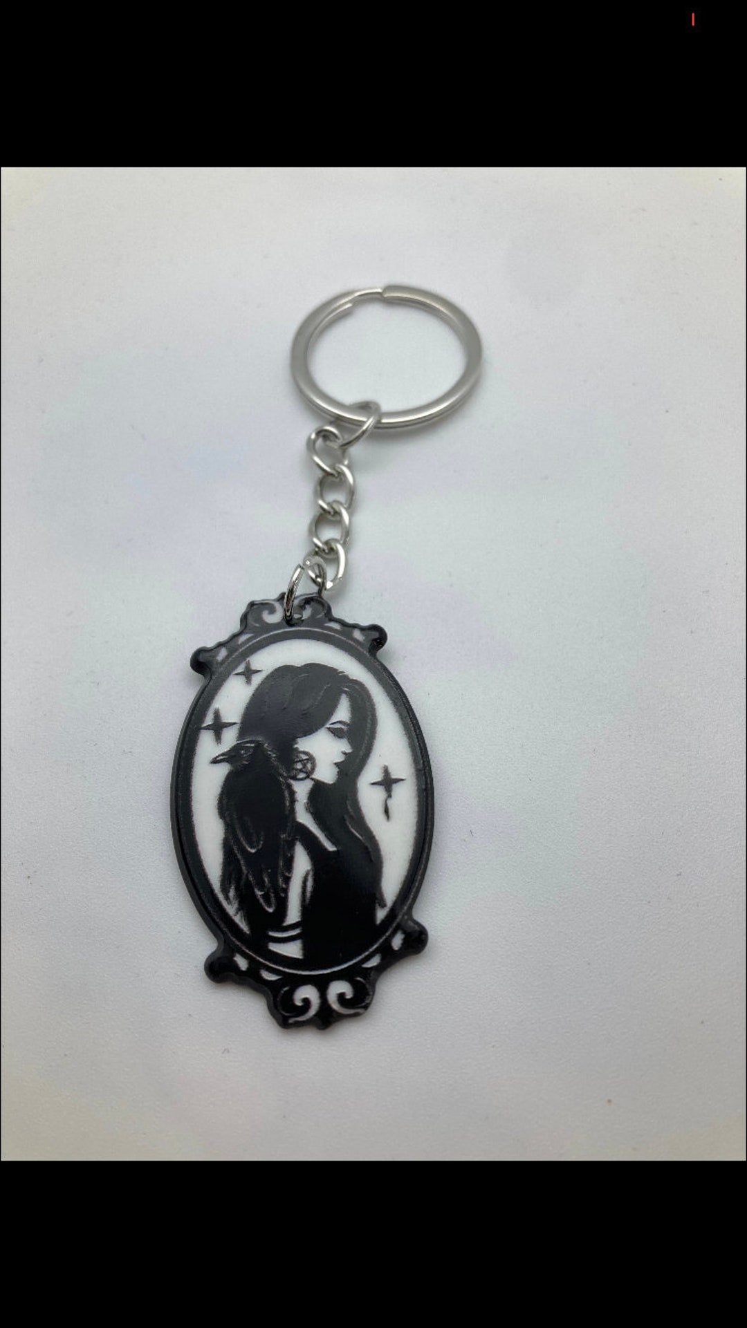 Gothic Raven Lady Keyring - Etsy