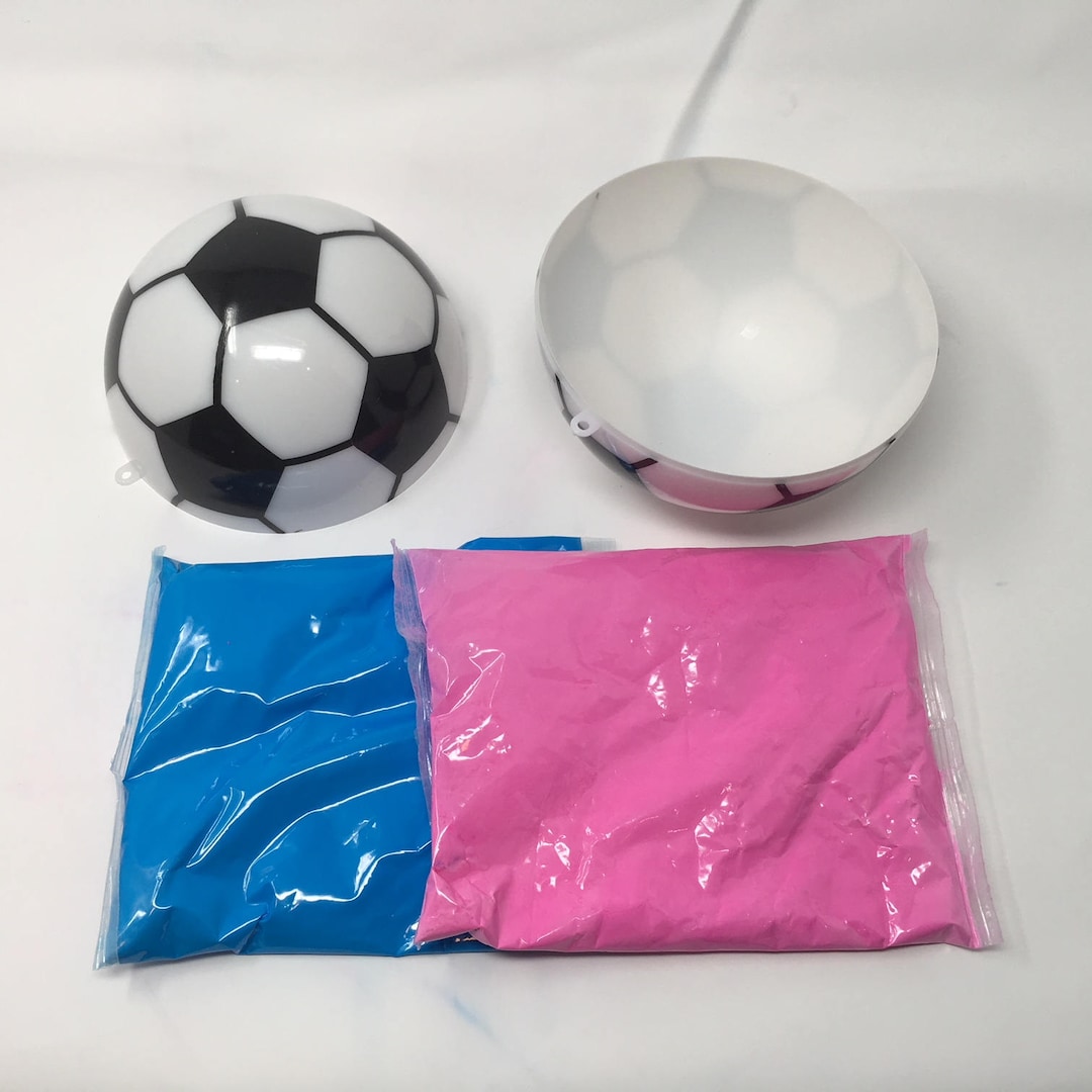 Gender Reveal Soccer Ball Kit Pink and Blue - Etsy