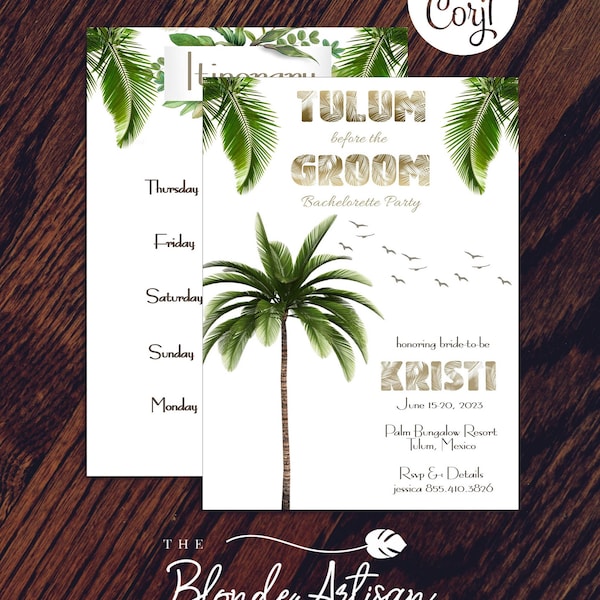 Tulum Party Invitation - Etsy