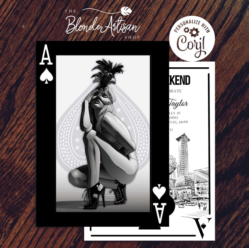 Ace of Spades Bachelor Invite | Bachelor Party | Bachelor Invites ...