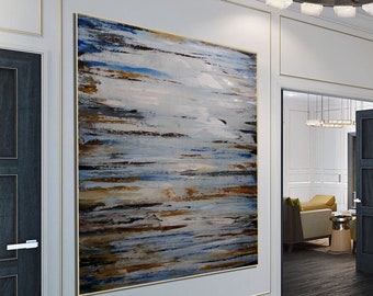 Large abstract art | Etsy