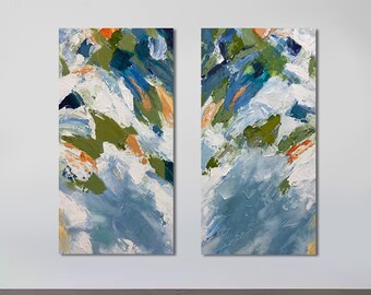 Tall Vertical Art Set of 2 - Etsy