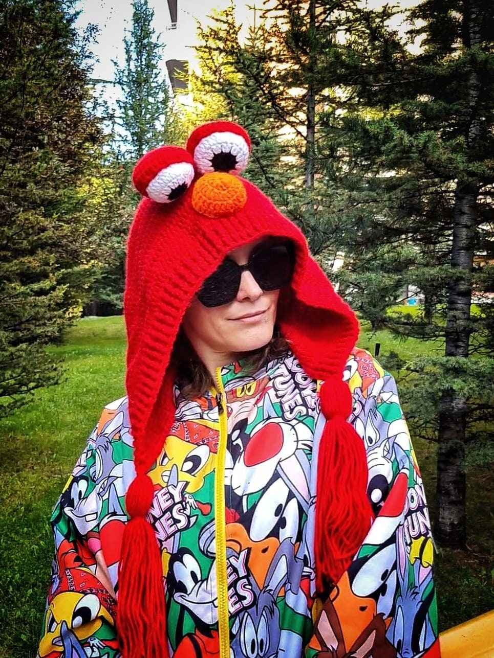 Elmo Inspired Hood Hat - Etsy