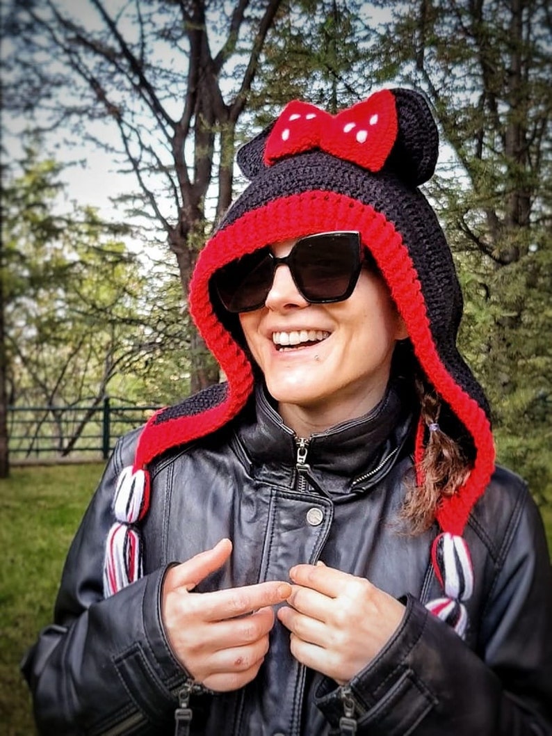 Minnie Mouse Inspired Hood Hat - Etsy
