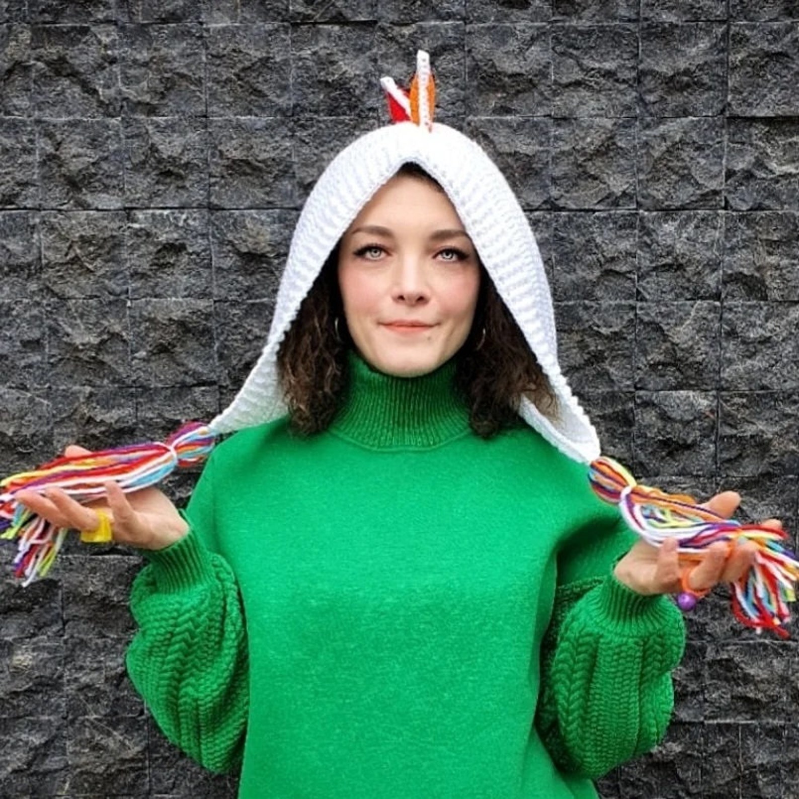 Rainbow Spike Hood Hat - Etsy