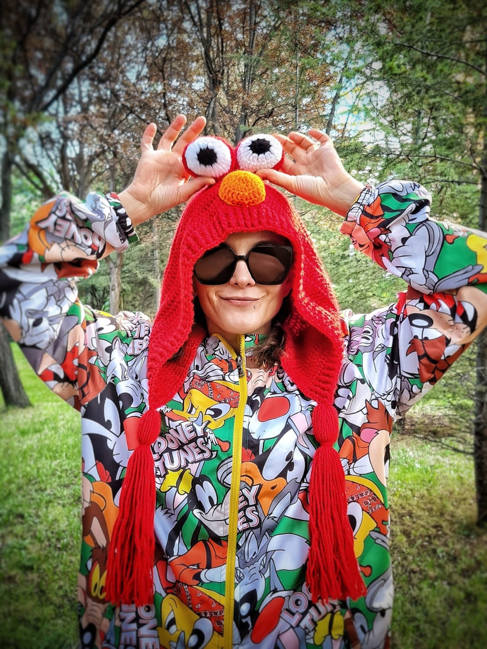 Elmo Inspired Hood Hat - Etsy