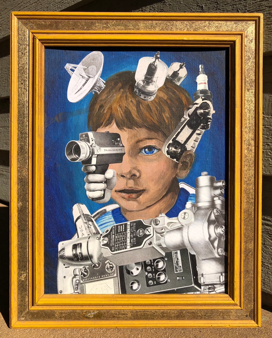 Little Craig / Original Mixed Media Collage / Repintando Vintage ...