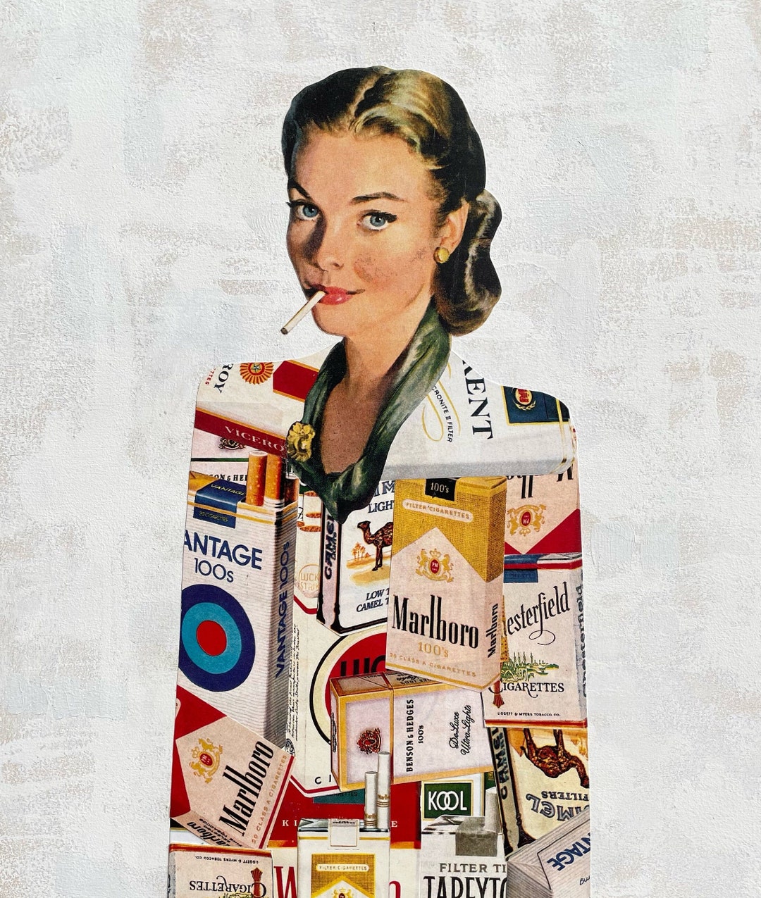 She’s so KOOL // Collage Art Gloss Print // Vintage Style Surreal ...