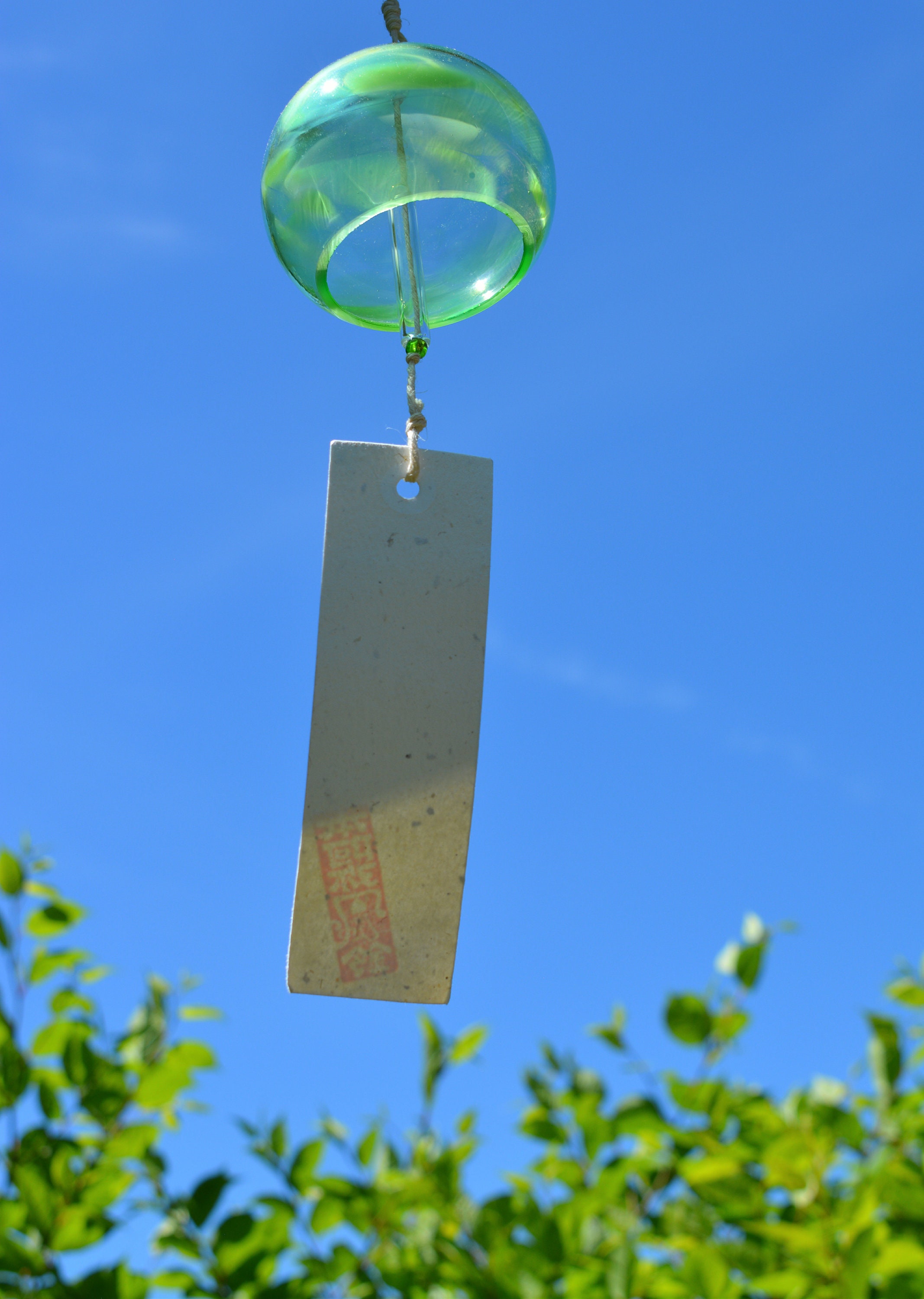 GREEN Round Windchime - Etsy