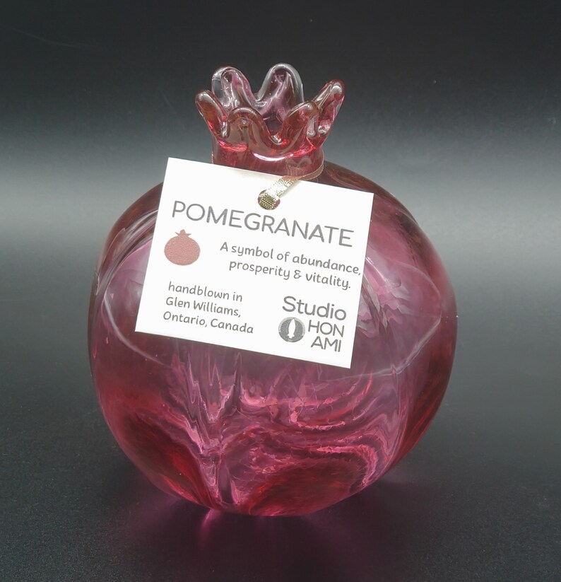 Hand Blown Glass Pomegranate: Decorative Vase, Candle Holder - Etsy