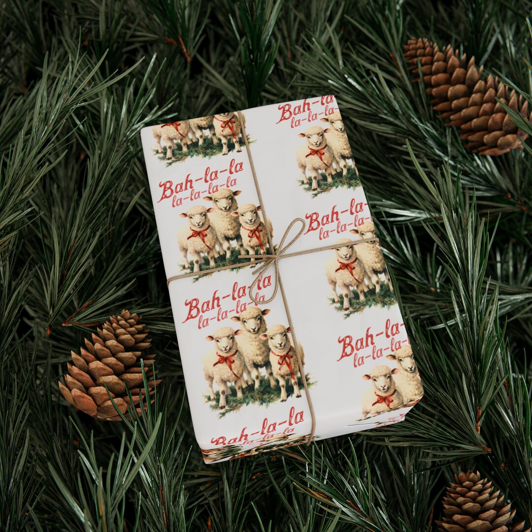 Ba-la-la-la Sheep Christmas Wrapping Paper/farm Animal Holiday - Etsy