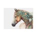 Beautiful Horse Wall Art Canvas Photo Tile/3 Styles/boho Floral ...