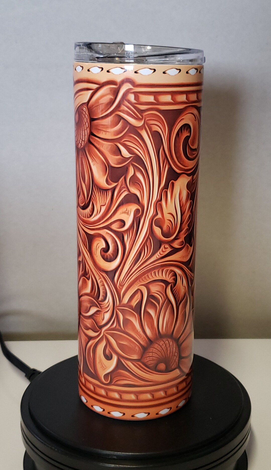 Tooled Leather Look Tumbler/ Western Tumbler/leather Look Mug - Etsy