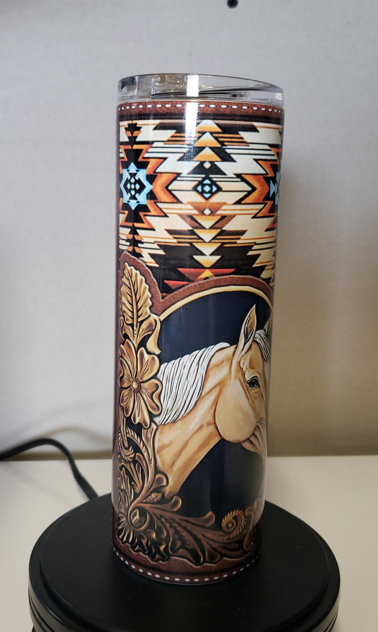 Tooled Leather Look Tumbler/ Western Tumbler/leather Look Mug - Etsy