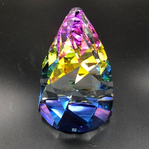 Swarovski Crystal Rio Cone Paperweight, Vitrail Medium Color, Vintage ...