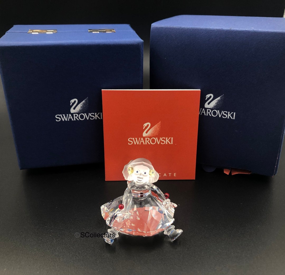 Swarovski Crystal Girl Doll Figurine, Vintage Girl Puppet, With Box and ...