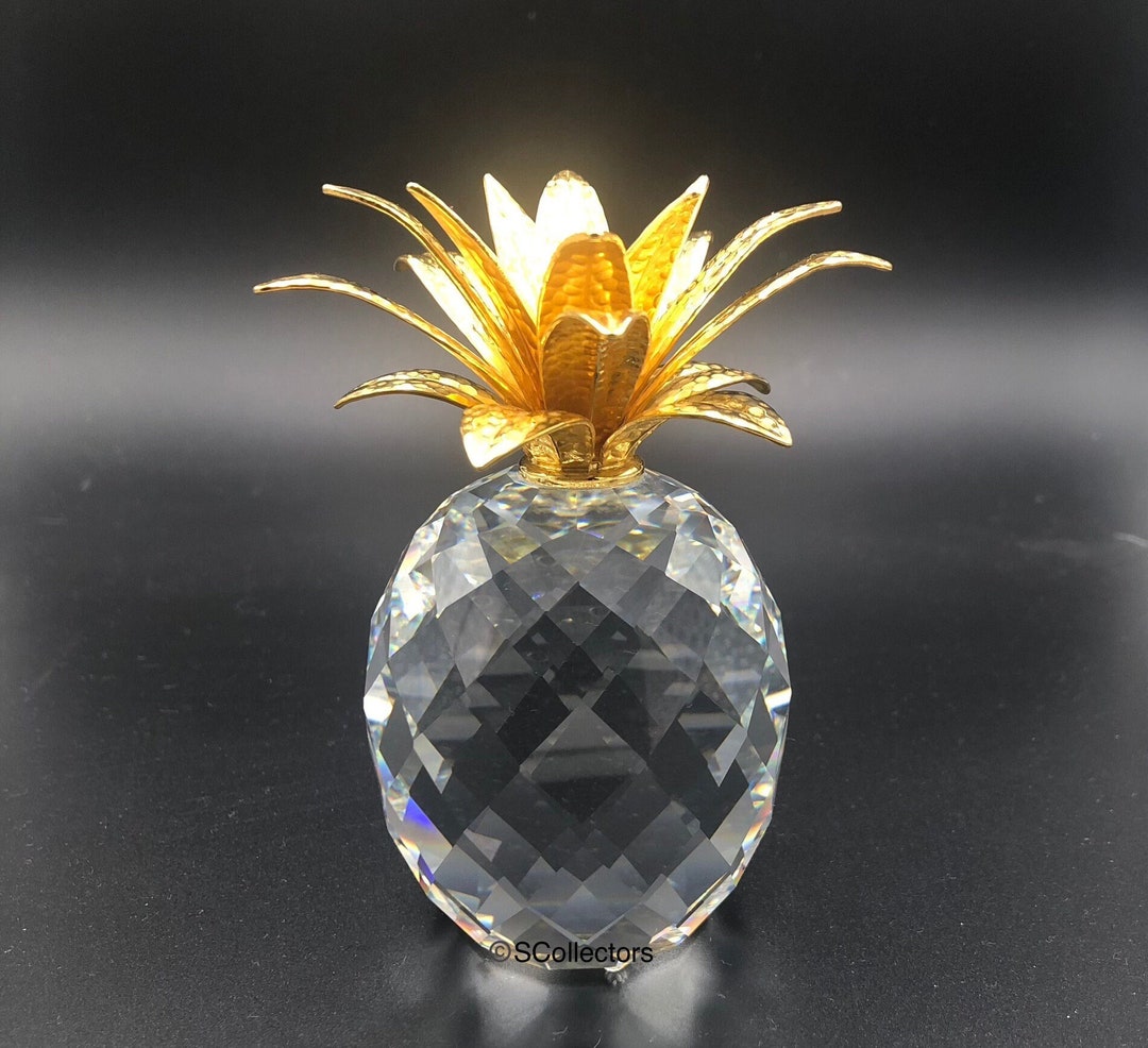 Swarovski Crystal Large Pineapple Figurine, Glass Fruit, Tropical Home ...