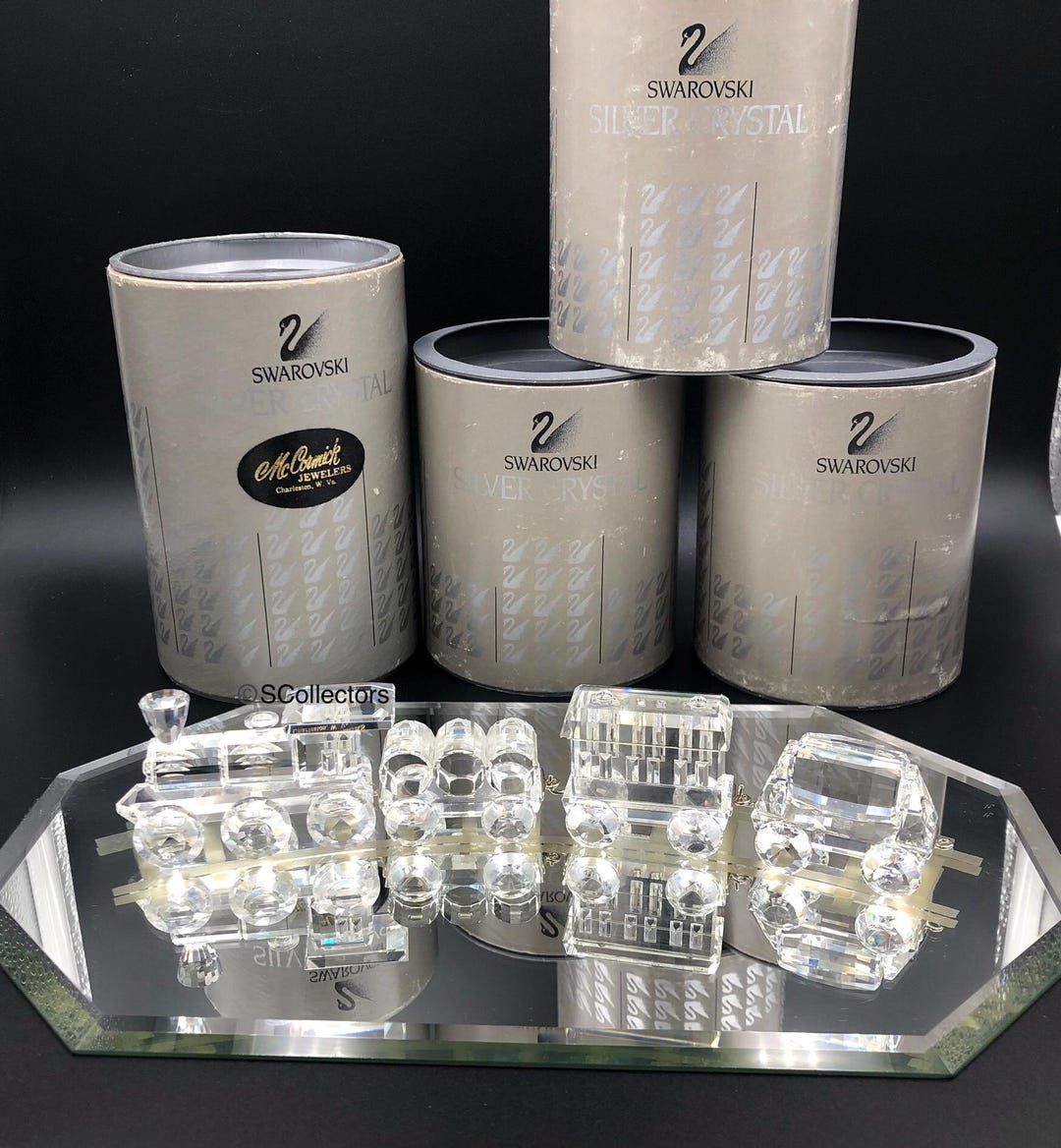 Swarovski Crystal Train Set, Locomotive Transportation, Wagon Figurines ...