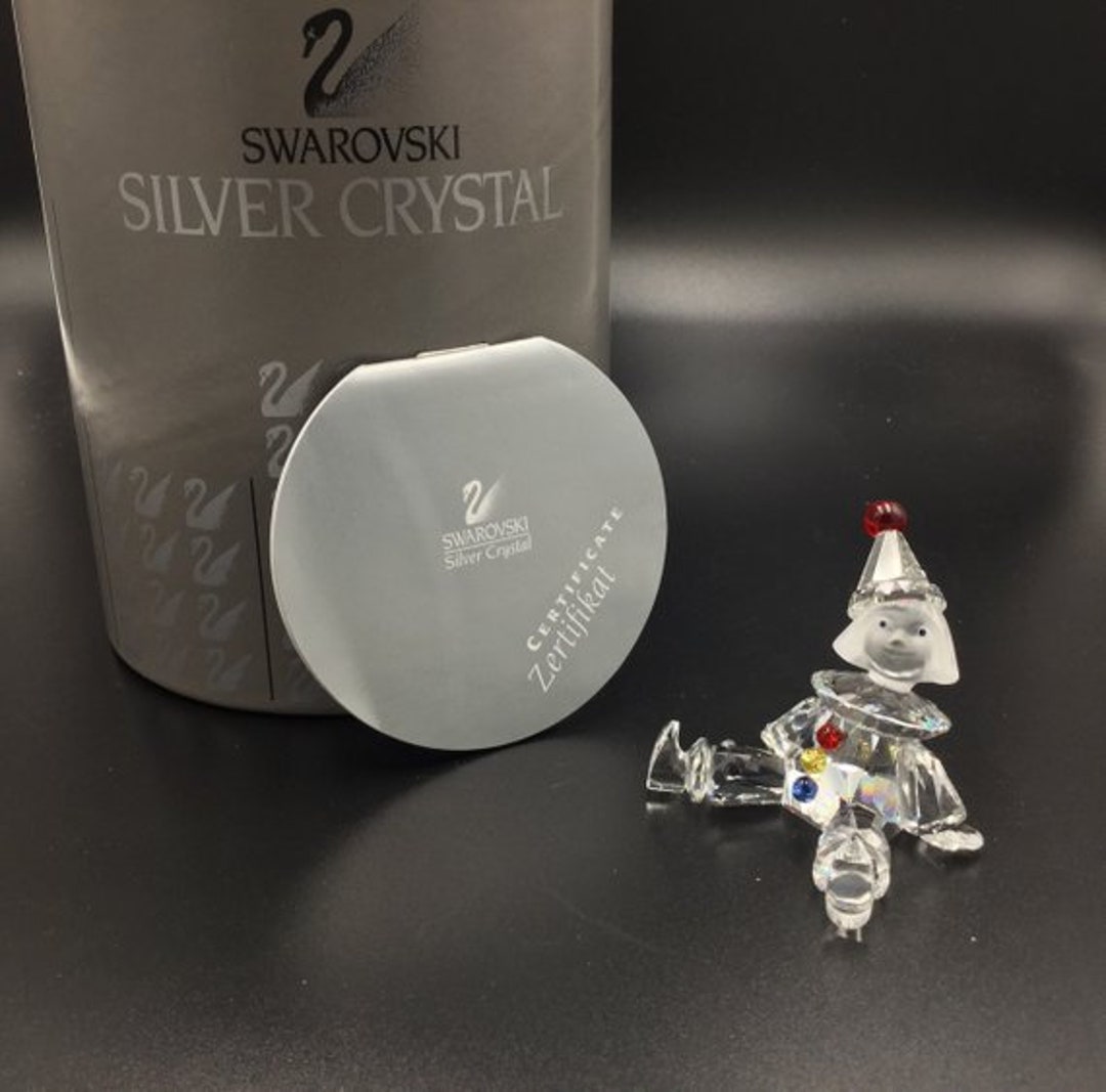 Swarovski Crystal Boy Clown Figurine, Vintage Girl Puppet, With Box and ...