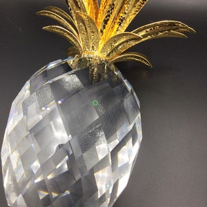 Giant Swarovski Crystal Pineapple Figurine, Large Vintage Fruit Home ...