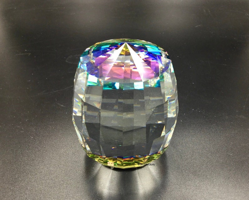 Swarovski Crystal Barrel Paperweight Vitrail Medium Color - Etsy