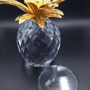 Giant Swarovski Crystal Pineapple Figurine, Large Vintage Fruit Home ...