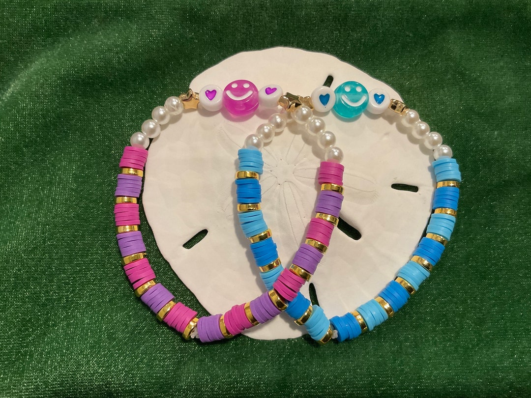 Purple and Blue BFF Friendship Bracelet Set - Etsy