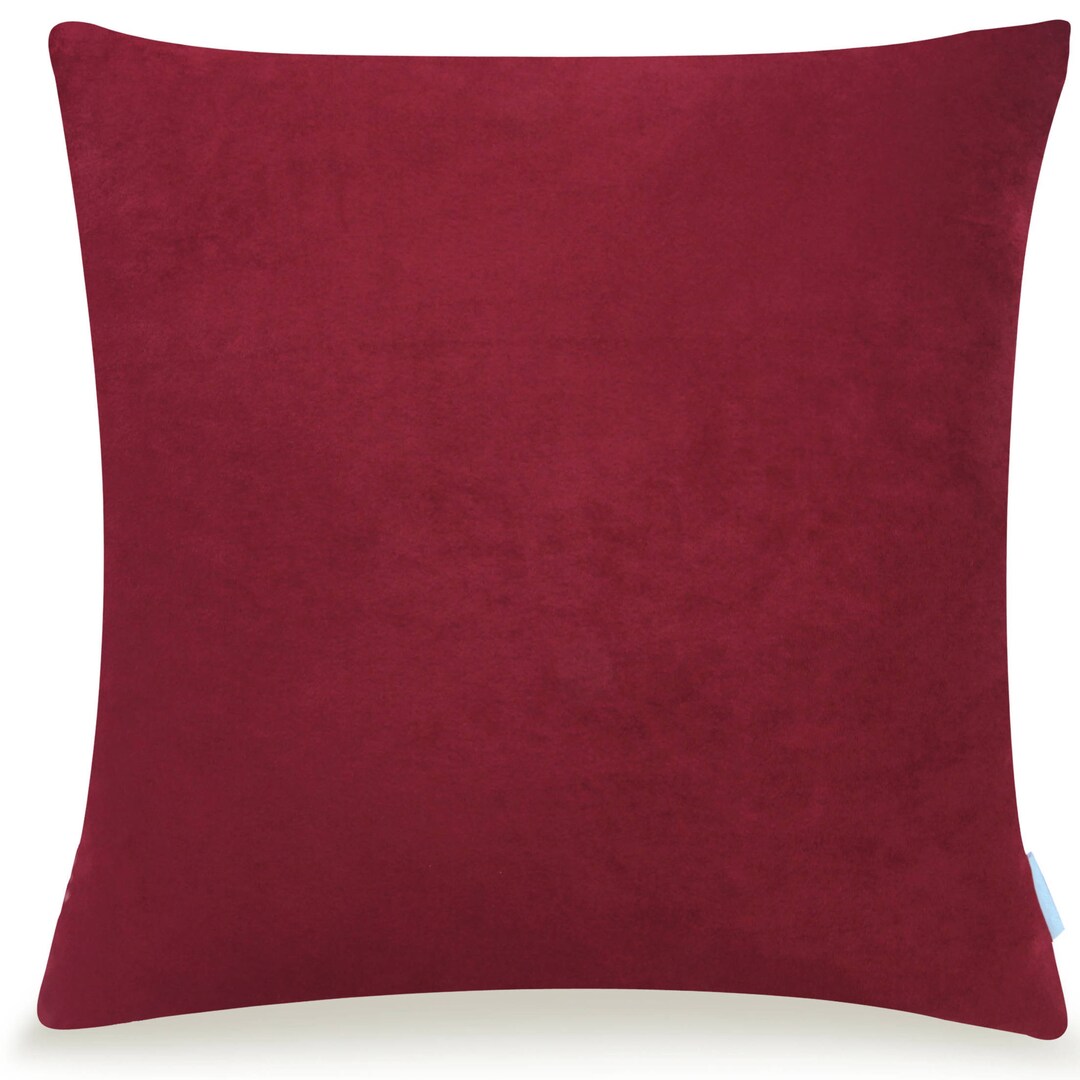 Soft Solid Wine Color Suede Cover 18x18 Inches With Invisible Zipper - Etsy