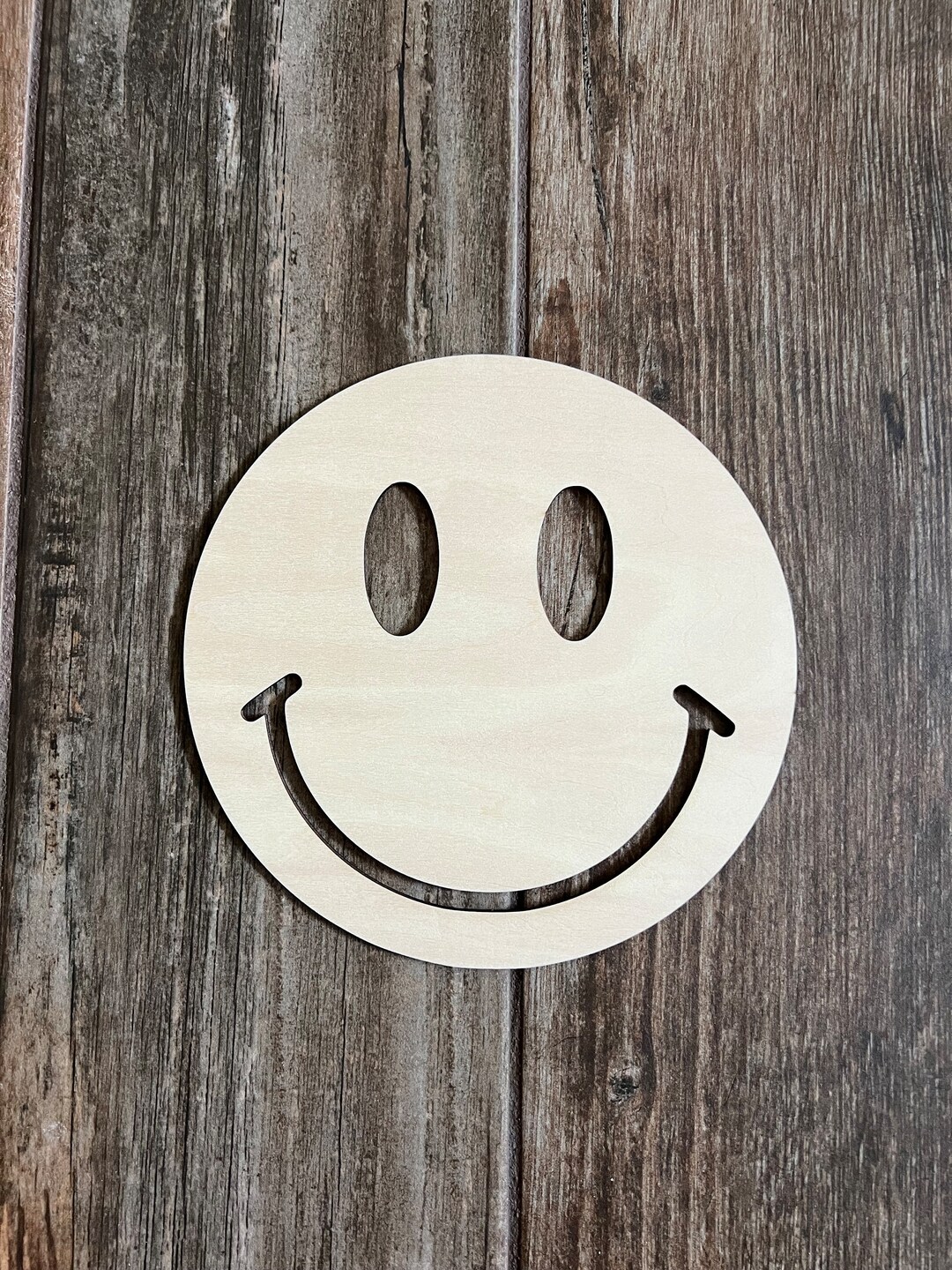 Laser Cut Smiley Face for Crafts Wooden Smile for Crafts Wood Smiley ...