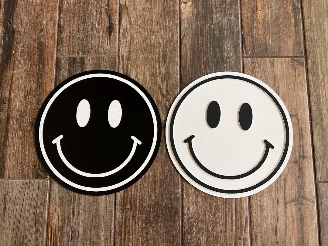 Smiley Face Wood Sign Smile Sign Smiley Face Decor Smiley Face Sign ...