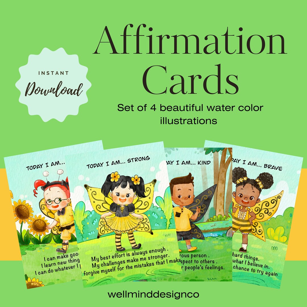 Affirmation Cards, Emotional Affirmation Cards, Self-esteem, Self-care ...