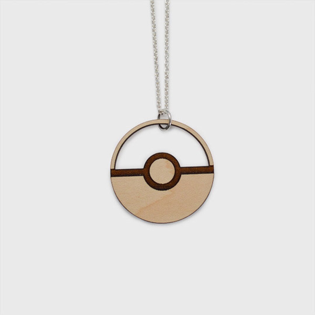 Poké Ball Pokémon Lasercut Necklace - Etsy