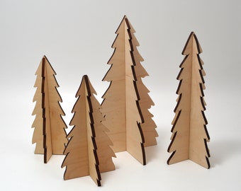 Interlocking Wooden Christmas Tree - Etsy Canada