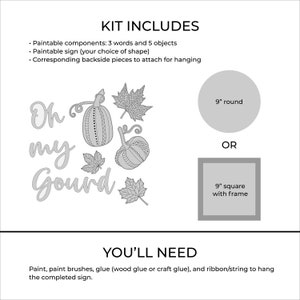 Painting DIY Kit: Oh My Gourd - for Families, Kids, or Adults - Etsy