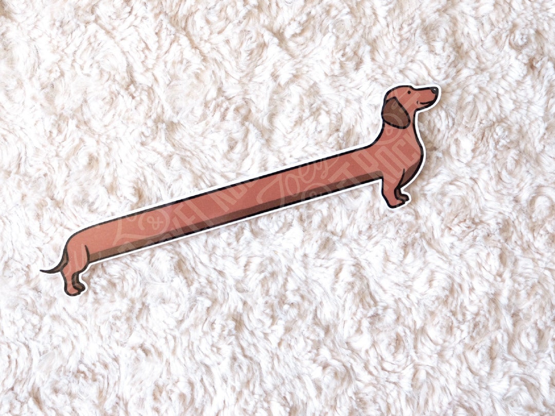 Long Weiner Dog / Dachshund Sticker | Vinyl | Water Resistant - Etsy