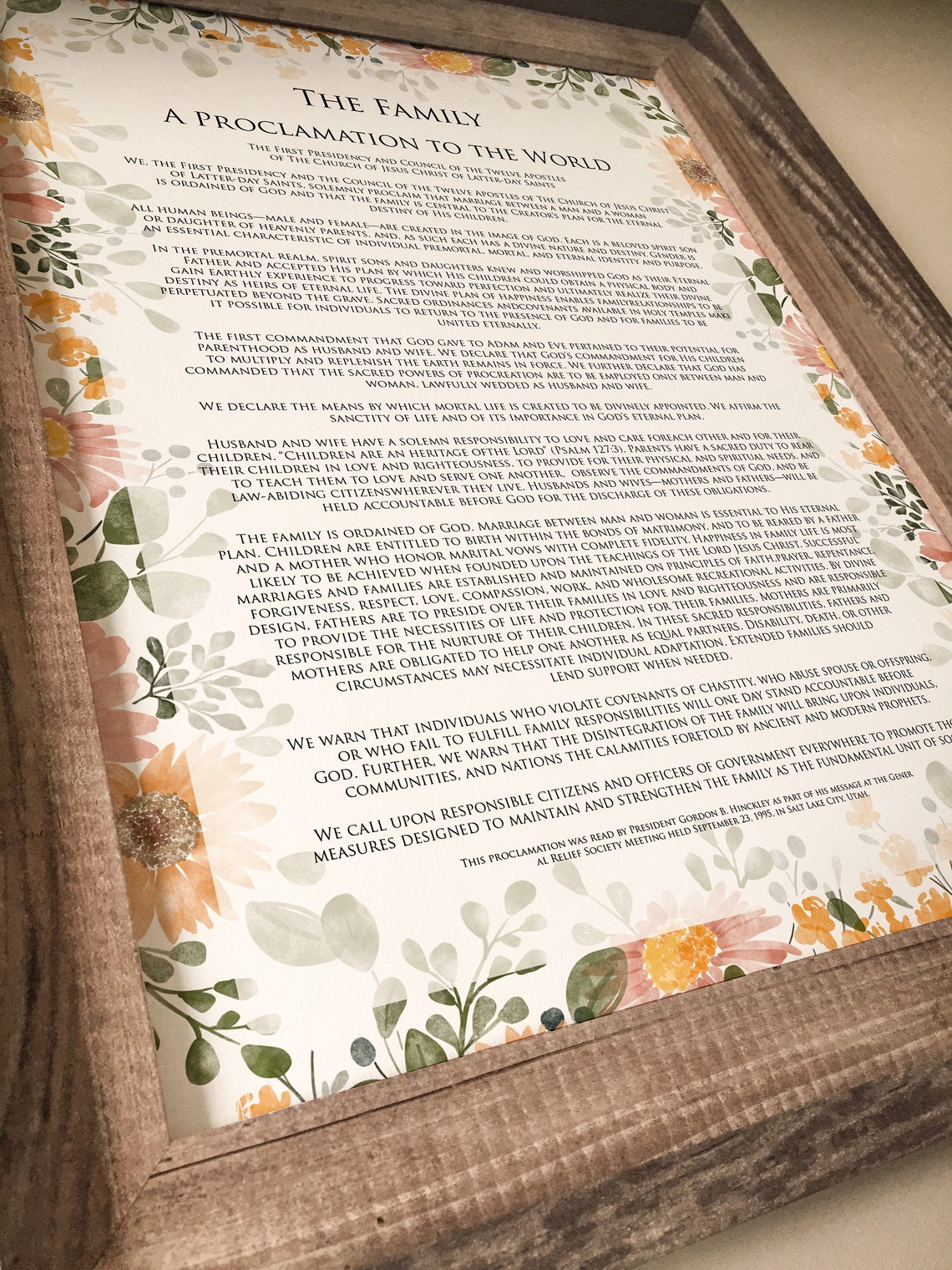 The Family, a Proclamation. Digital Download, 9x12, Jpg. - Etsy
