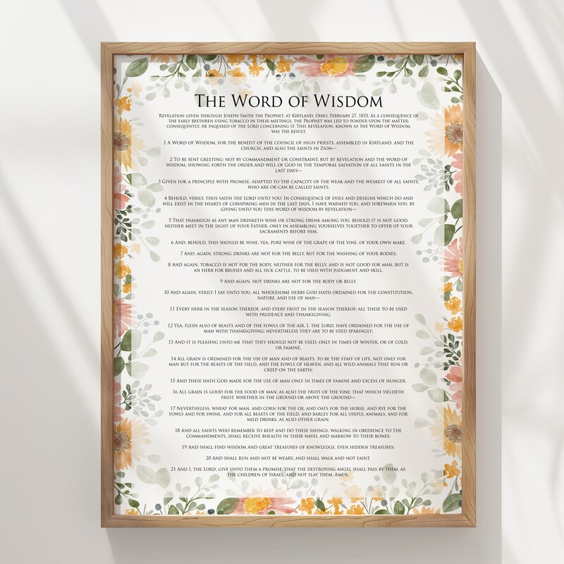 Word of Wisdom - Etsy