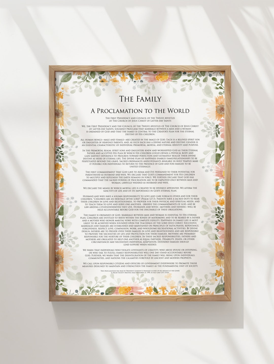 The Family, a Proclamation. Digital Download, 9x12, Jpg. - Etsy