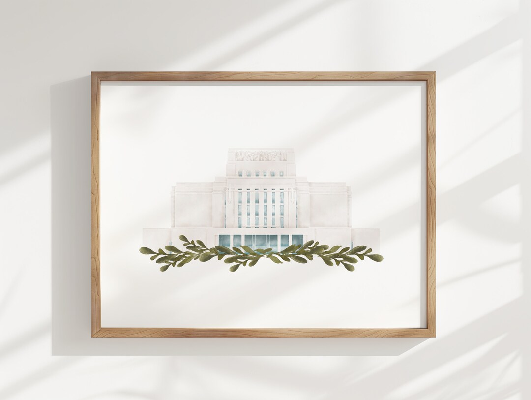 Laie, Hawaii, LDS Temple, Watercolor, Instant Download, Wedding Gift ...