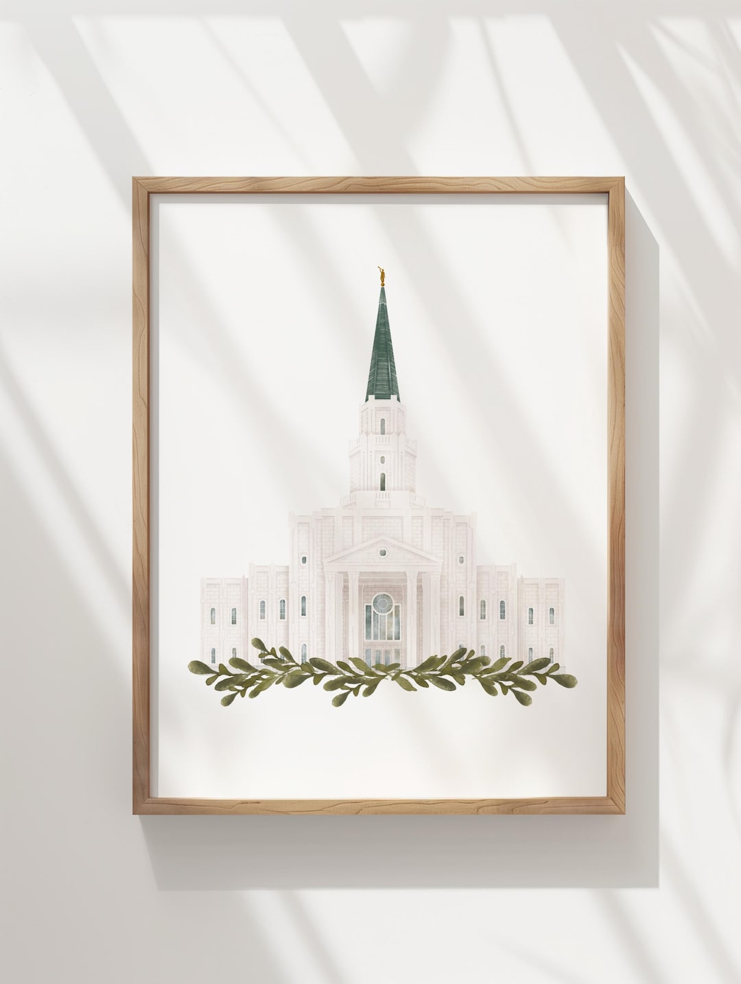 Houston Temple, Latter Day Saint Temple, Watercolor, Instant Download ...