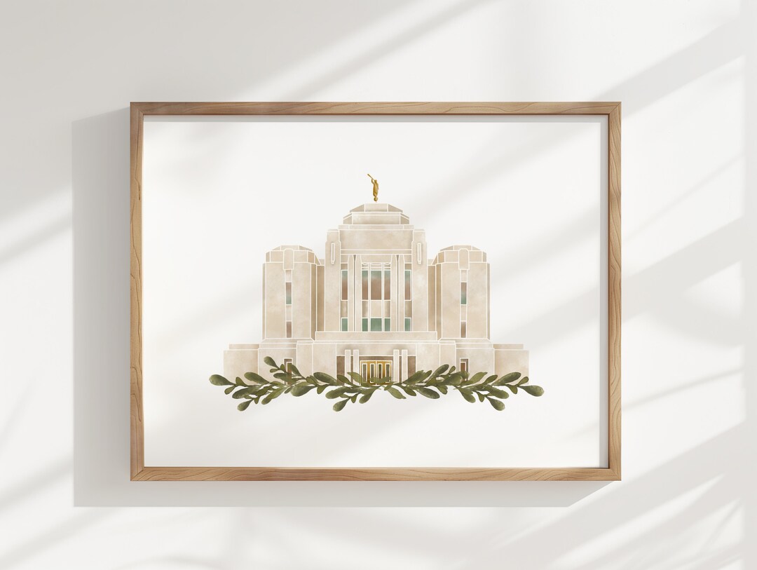 Meridian Temple, Digital Download, Watercolor, 8x10 - Etsy