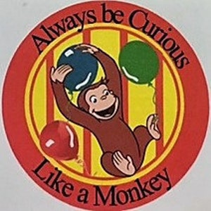 Curious George Stickers/ Party Favors/kids Stickers - Etsy