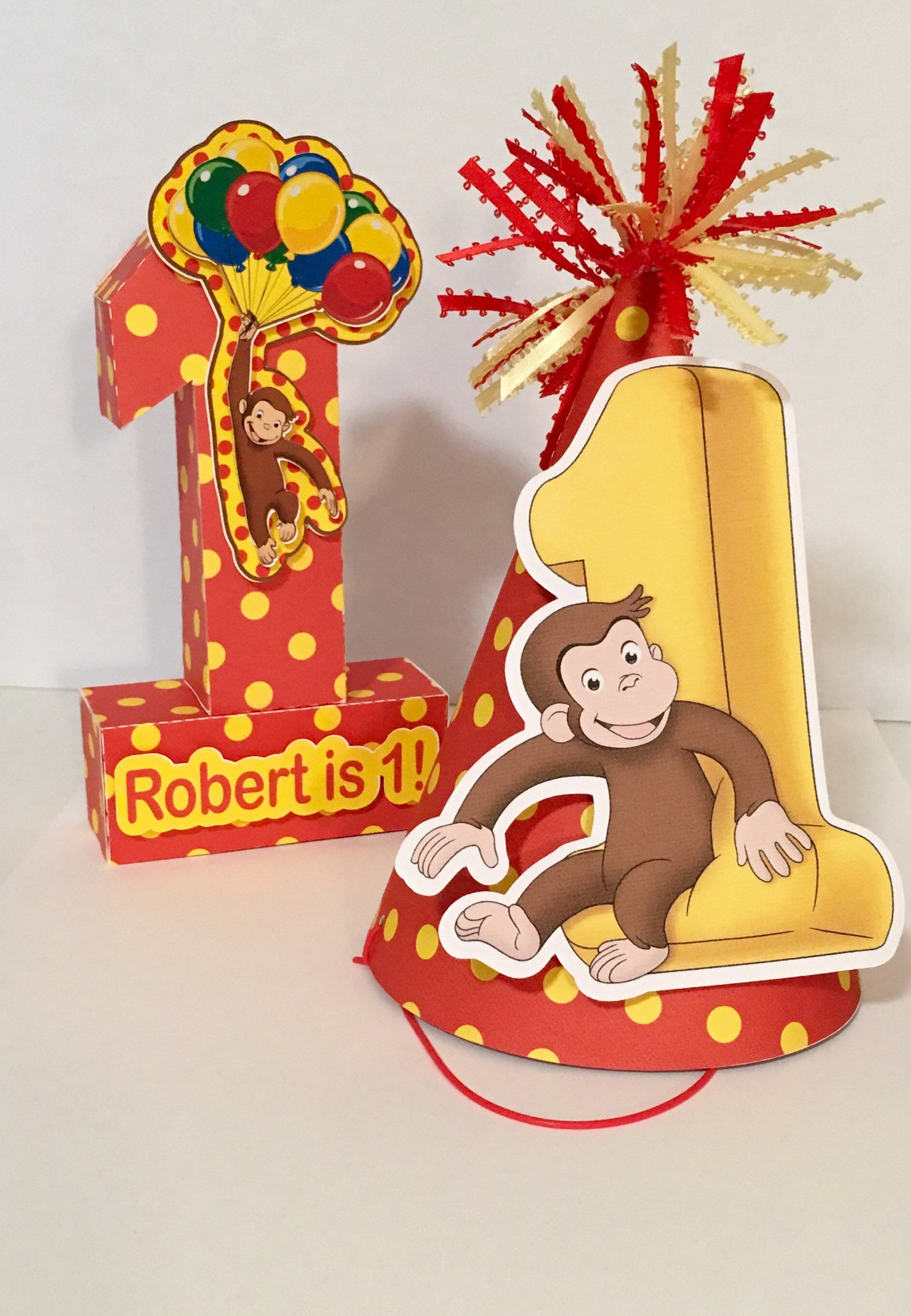 Curious George Party Hat/birthday Hat - Etsy