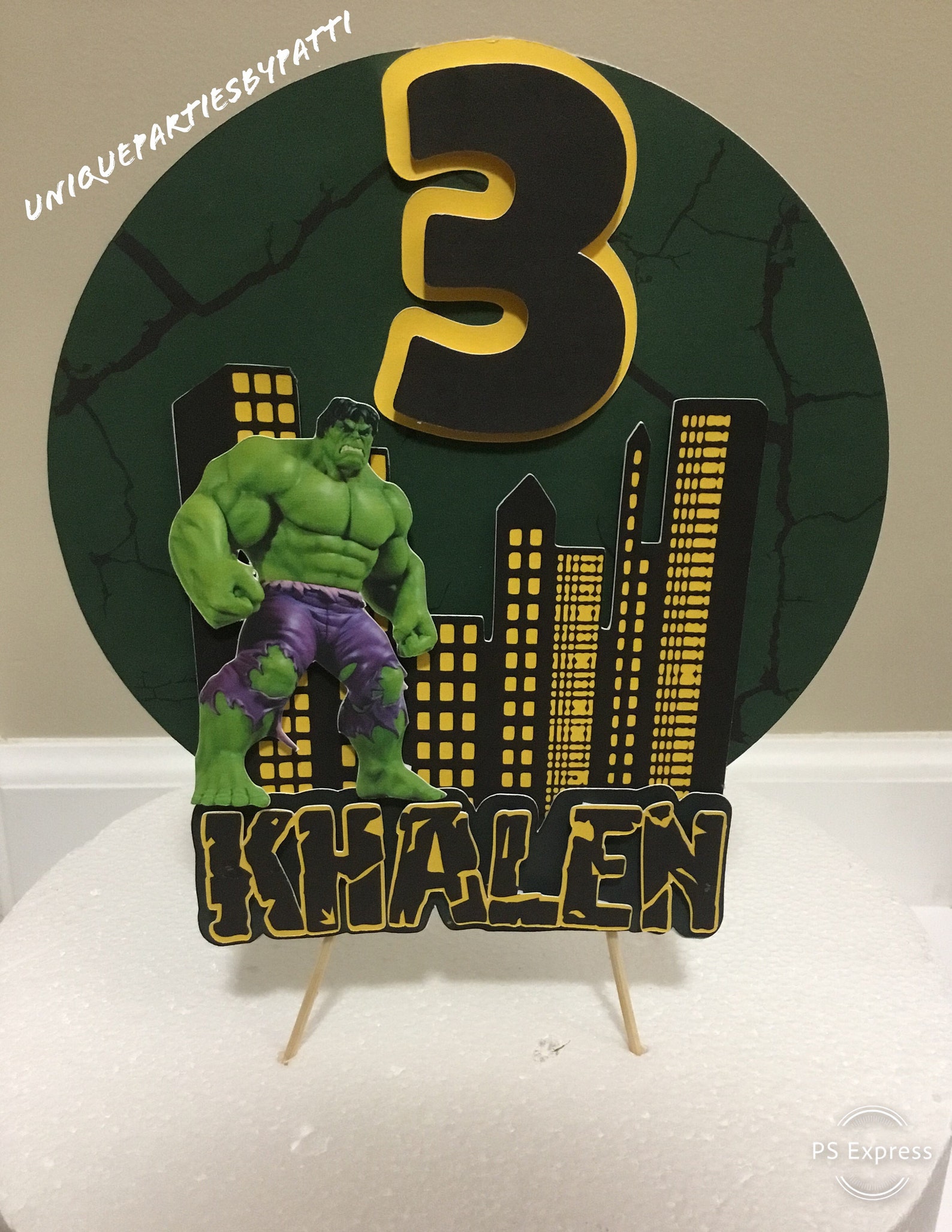 Incredible Hulk Cake Topper/ Personalized Super Hero Topper - Etsy