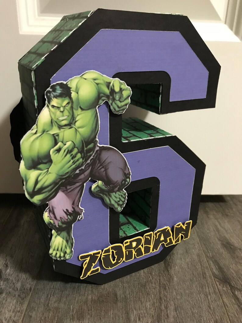 Hulk Number Prop/hulk Centerpiece/hulk Birthday Party Table - Etsy