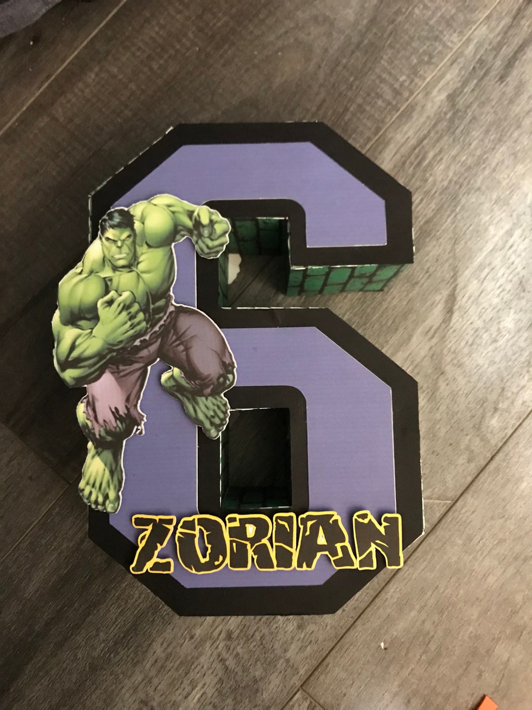 Hulk Birthday Number Prop: 3D Party Centerpiece - Etsy
